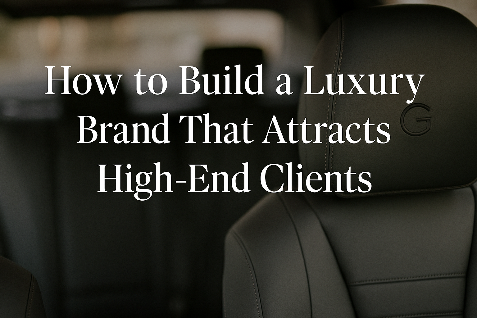 How to Build a Luxury Brand That Attracts High-End Clients - limomag.com